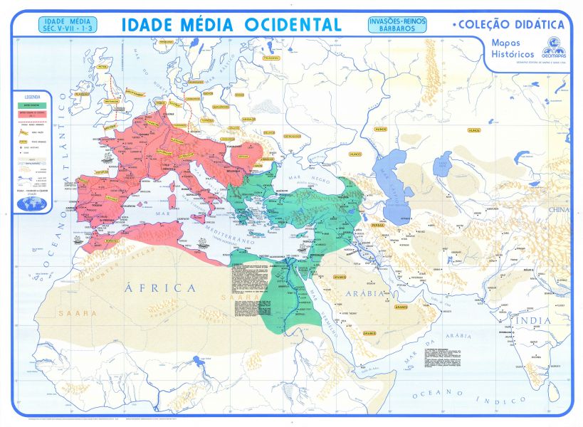 Mapa Idade Média Ocidental | LojaApoio