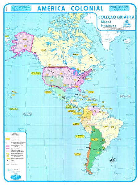 Mapa América Colonial | LojaApoio