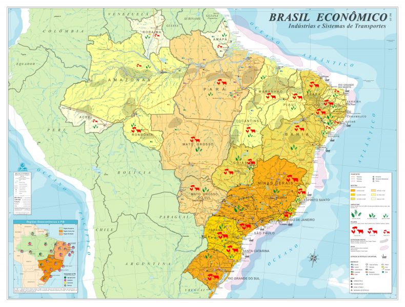 Mapa Brasil Econômico | LojaApoio
