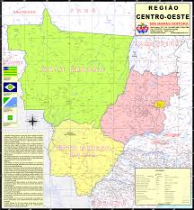 Mapa Brasil Região Centro Oeste Político e Rodoviário | LojaApoio