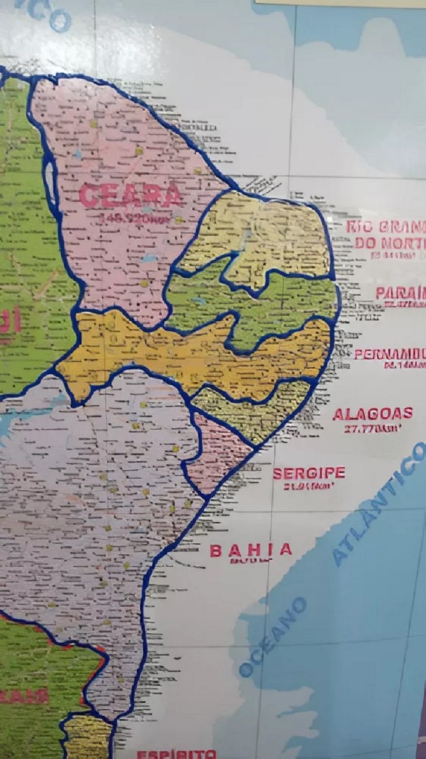 Mapa Braille Brasil Adaptado Mapa Didático Braille | LojaApoio